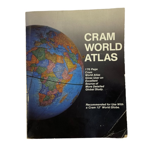 Vintage | Other | Cram World Atlas Paperback Book Maps Travel 988 ...